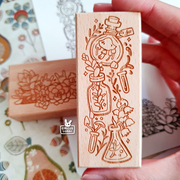 Wooden stamps | Flora alchemy – whiterabbitcafe